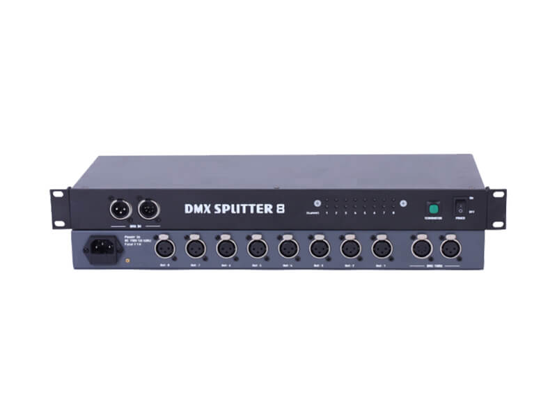 1 DMX In 8 DMX Out Splitter - Buy 5 pin dmx splitter, dmx 512 splitter ...