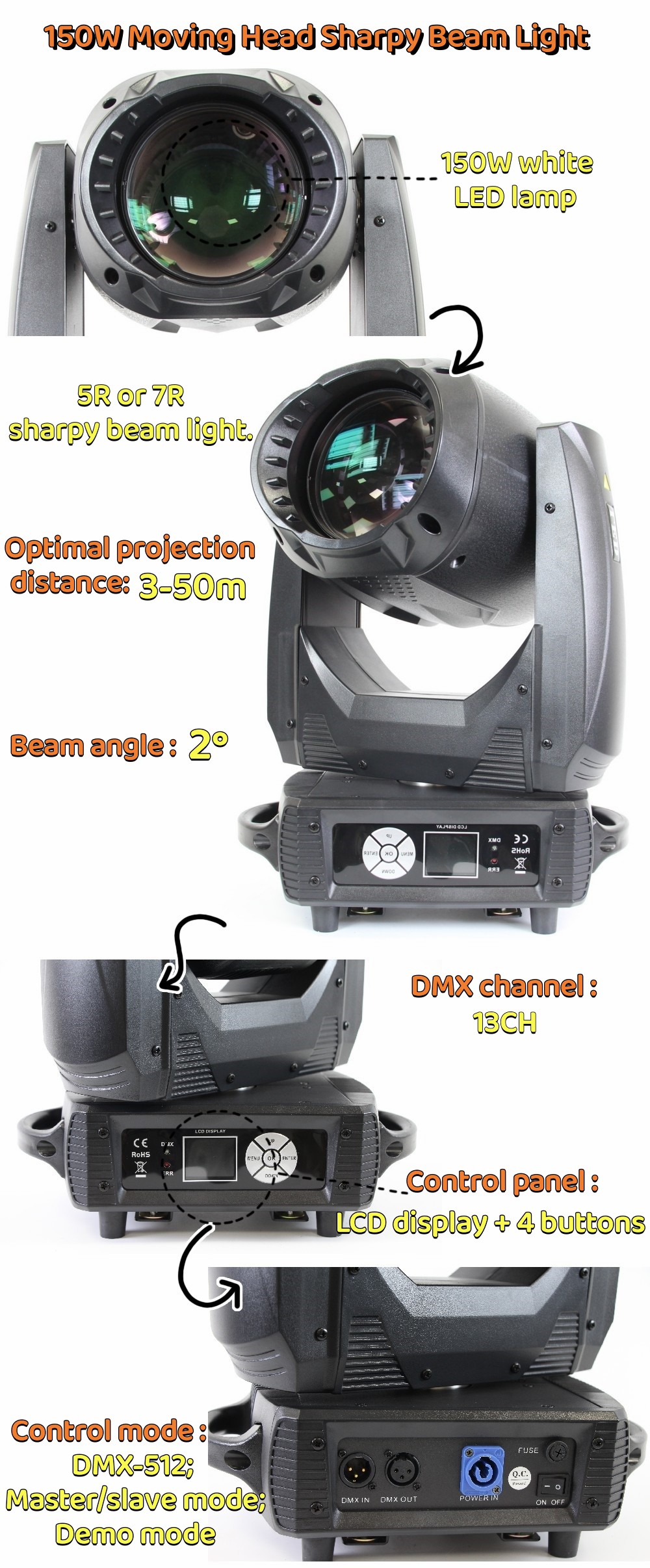 How to choose a 150W stage beam moving head light? - VanGaa Lighting